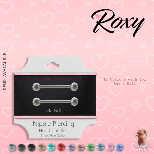 Second Life Marketplace - ROXY - Legacy + Perky - Barbell Piercing